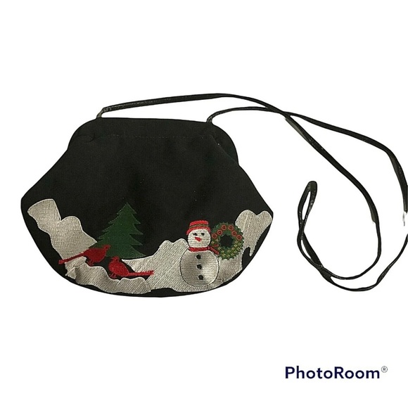 not marked | Bags | Vintage Christmas Fabric Purse Handmade Machine ...